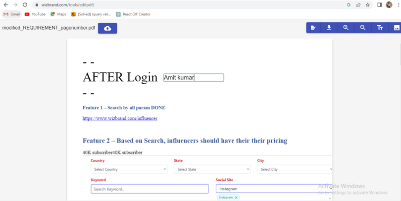 Edit PDF Tools online By WizBrand - DevOps Freelancer
