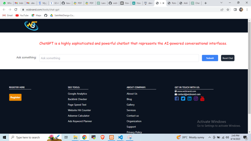 ChatGPT Tools Designed By WizBrand - DevOps Freelancer