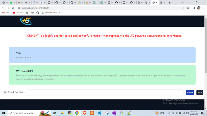 ChatGPT Tools Designed By WizBrand - DevOps Freelancer