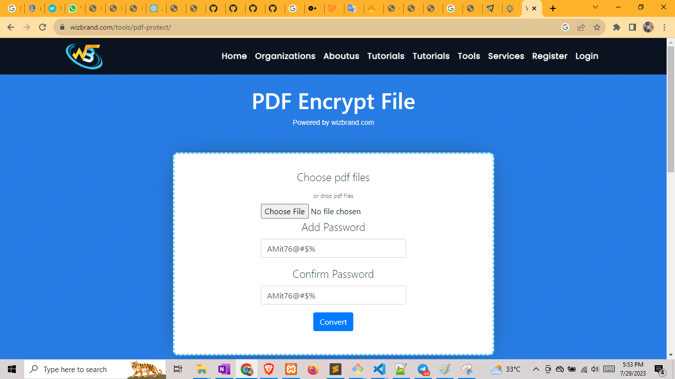 PDF encryption Tools By Wizbrand ? - DevOps Freelancer