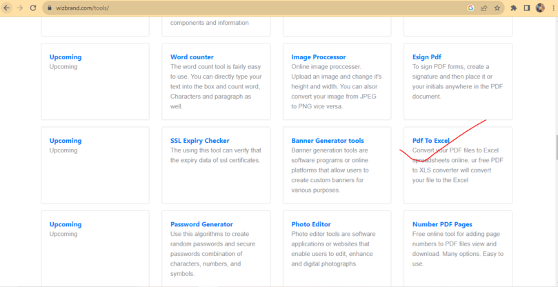 Pdf to Excel converter tools by wizbrand ? - DevOps Freelancer