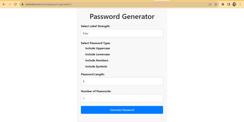 How to use Password Generator Tools By WizBrand ? - DevOps Freelancer