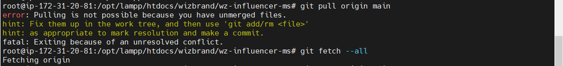 Error Pulling Is Not Possible Because You Have Unmerged Files Devops Freelancer 
