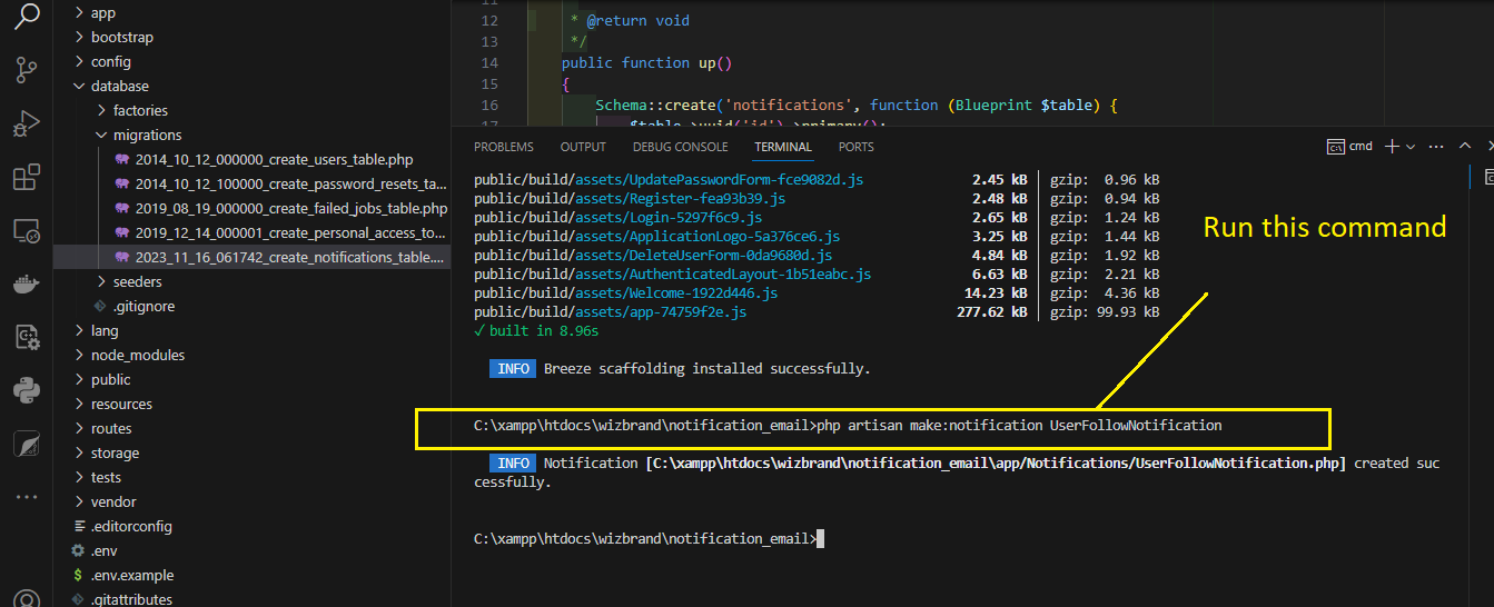 How To Send Notifications With Database In Laravel Devops Freelancer