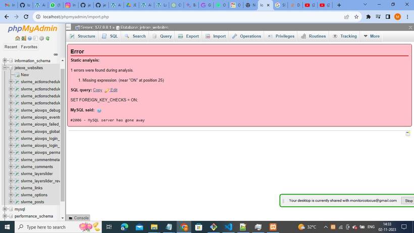 Missing expression. (near on at position 25) - DevOps Freelancer